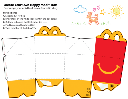 Mcdonald's Happy Meal Box Template: Food Packaging for Young